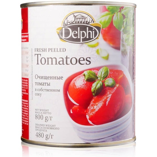 Томаты Delphi очищенные в собственном соку 800 г. | Pepper