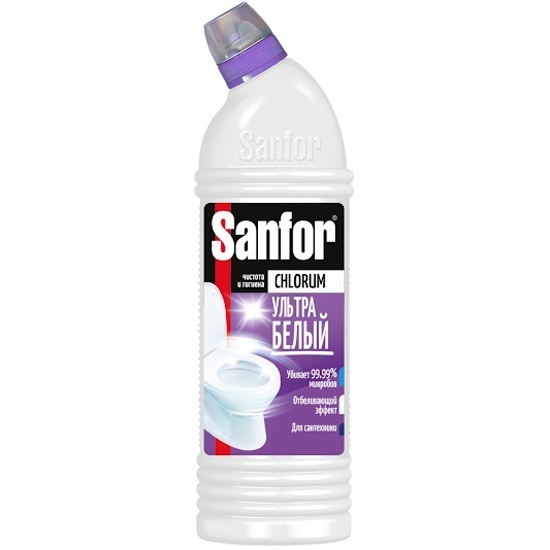 Чистящий гель SANFOR WC Gel Chlorum Ультра белый, 750 мл | Pepper