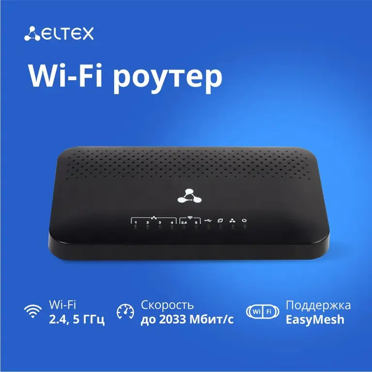 Двухдиапазонный гигабитный Wi-Fi-роутер Eltex RG-1440G-Wac (с Озон картой) | Pepper