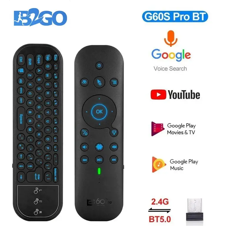Пульт Air Mouse G60S Pro BT 2.4G (из-за рубежа) | Pepper