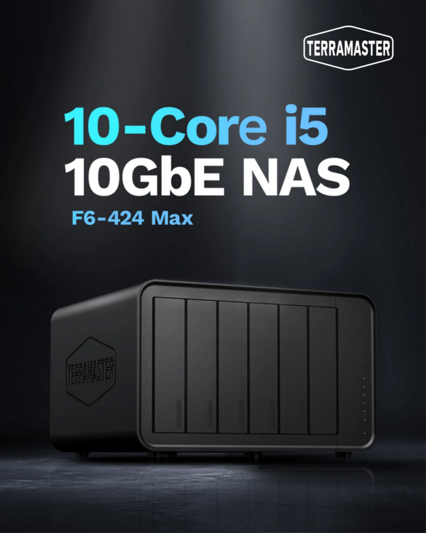 NAS TerraMaster F6‑424 MAX, 6 HDD, TOS6, Core i5 1235U, 8GB DDR5 RAM (из РФ) | Pepper
